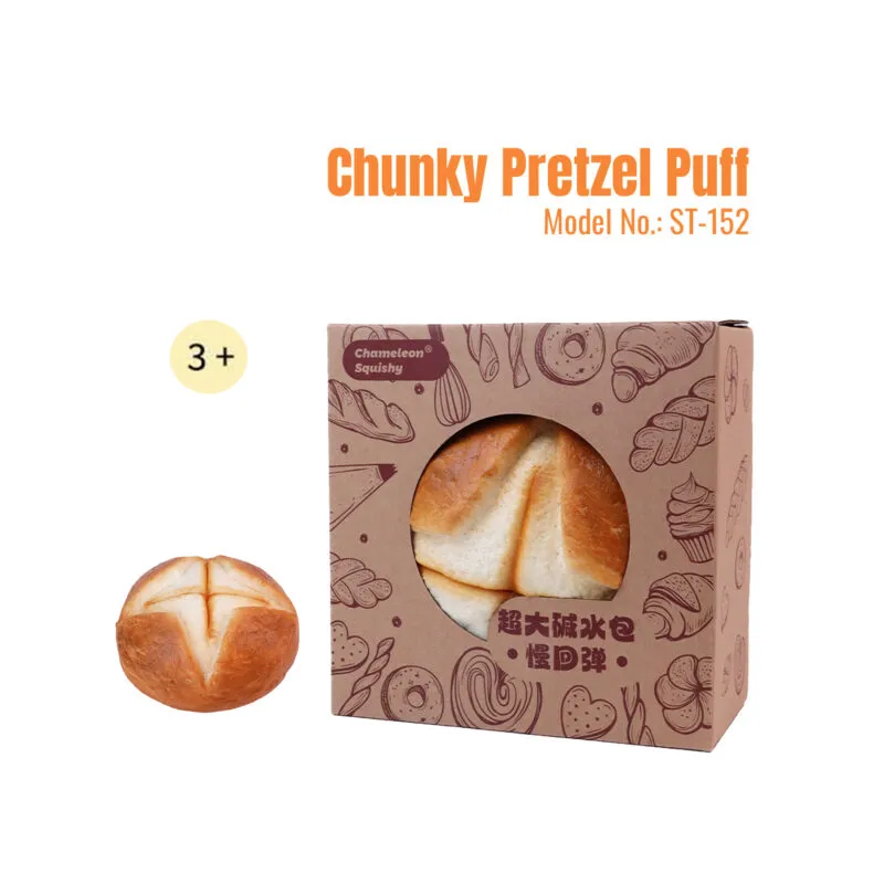 Chunky Pretzel Puff – Squishy Toy for Kids & Adults