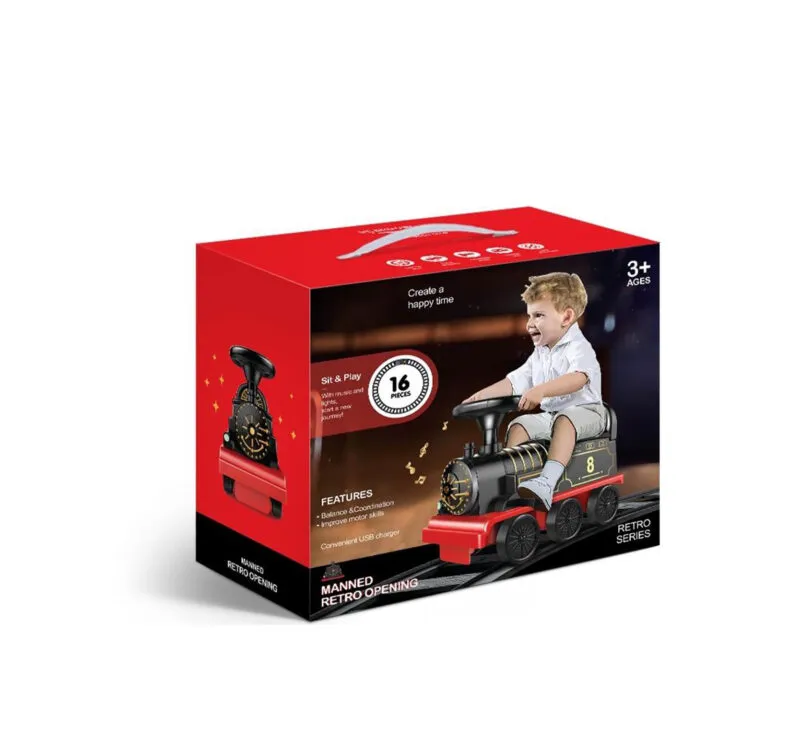 Retro Ride-On Electric Train HW-2018C for Kids Toy